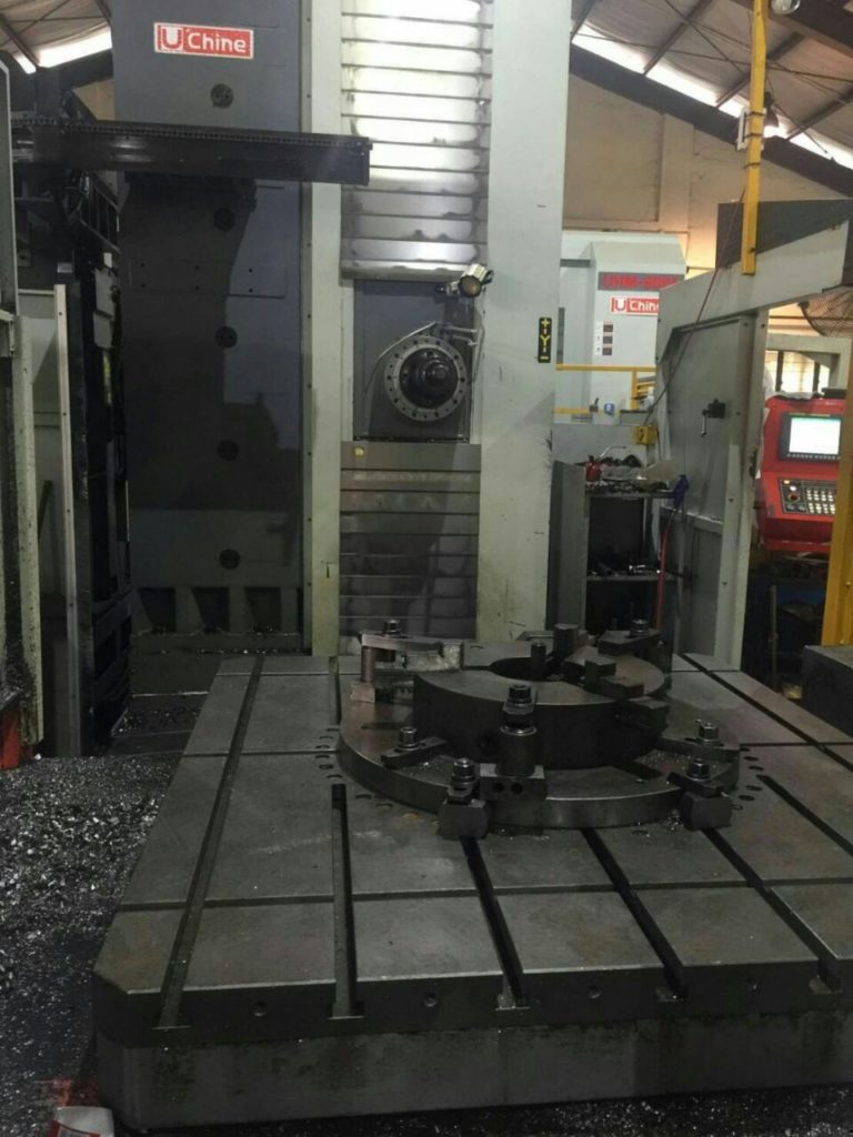 UCHINE (Taiwan) CNC Borer UBM 11020R (2013) 5 axis, Fanuc OiMD, 2m x 2m ...