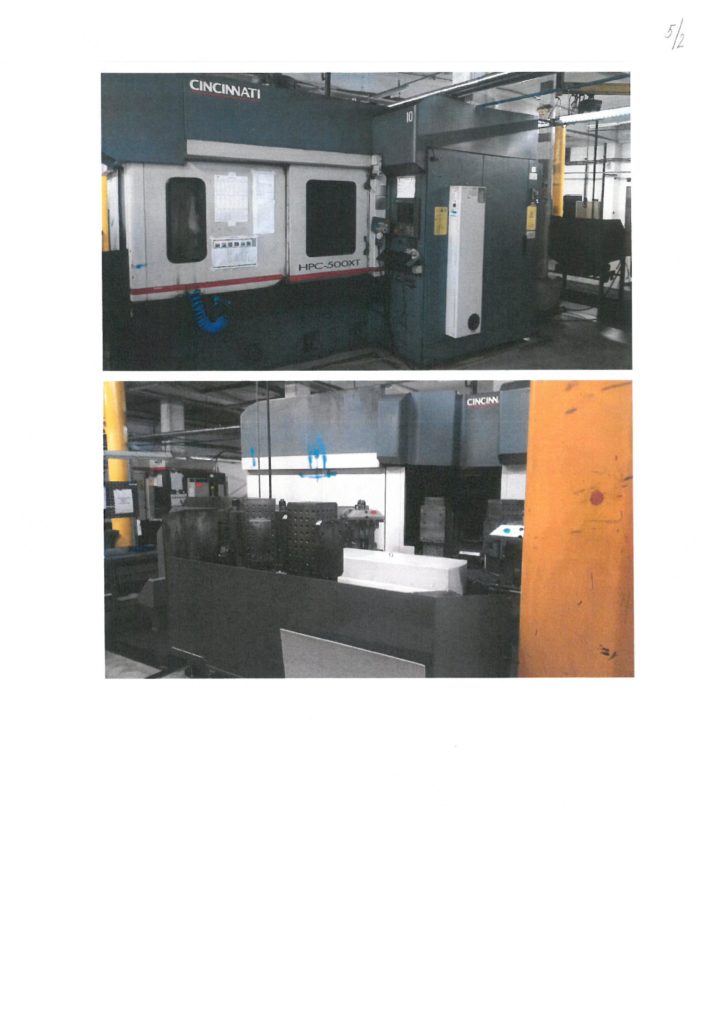 CINCINNATI Horizontal Machining Centre HPC 500XT (2000) 9 x 500mm ...